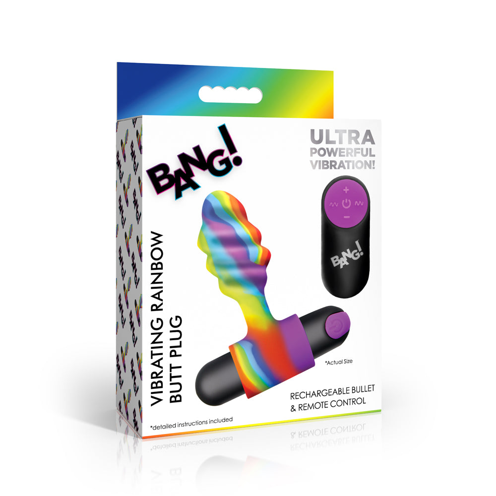 Bang! Vibrating Rainbow Butt Plug – zensualtreasures